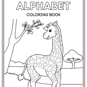 A to Z Animal Adventures: A Coloring Alphabet Book Digital File PDF ...