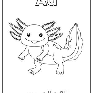 A to Z Animal Adventures: A Coloring Alphabet Book Digital File PDF ...