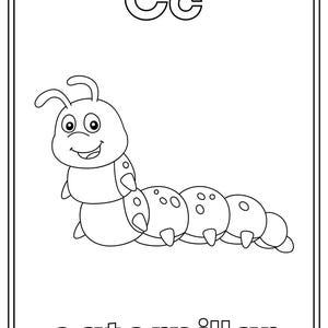 A to Z Animal Adventures: A Coloring Alphabet Book Digital File PDF ...