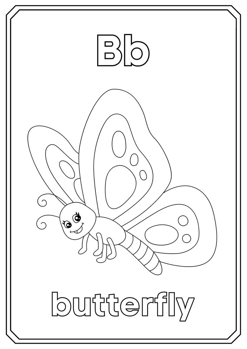 A to Z Animal Adventures: A Coloring Alphabet Book Digital File PDF ...
