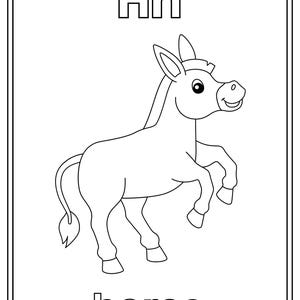 A to Z Animal Adventures: A Coloring Alphabet Book Digital File PDF ...