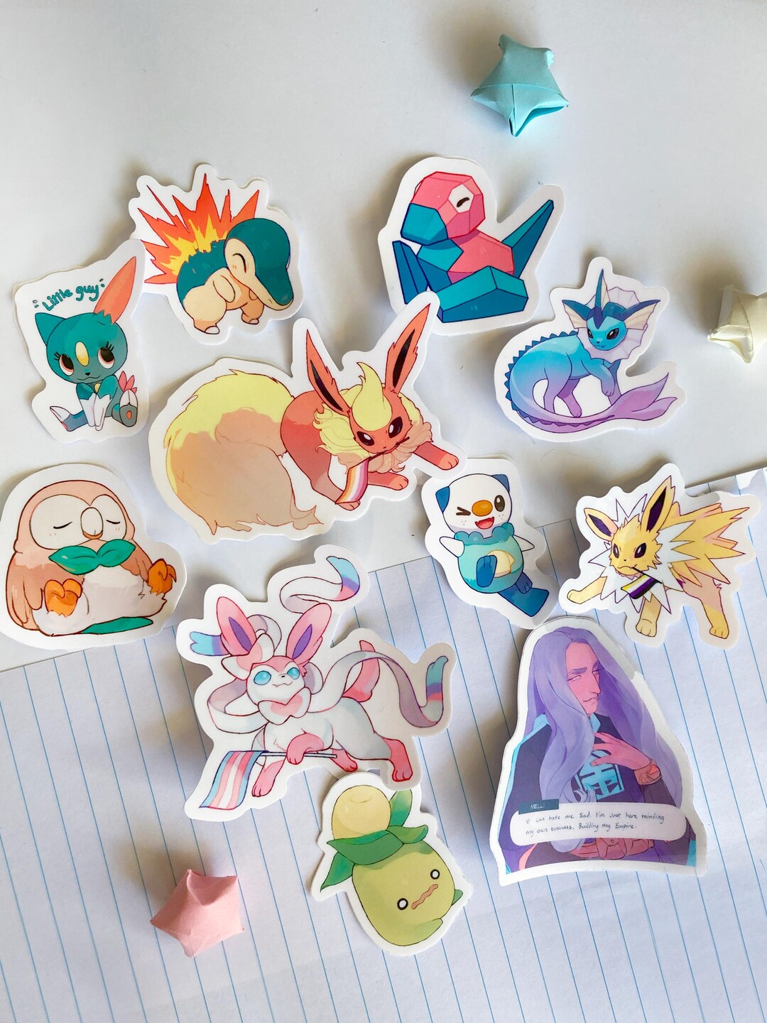 Pkmn Vinyl Stickers - Eeveelutions, PLA Starters, Melli, Smoliv ...