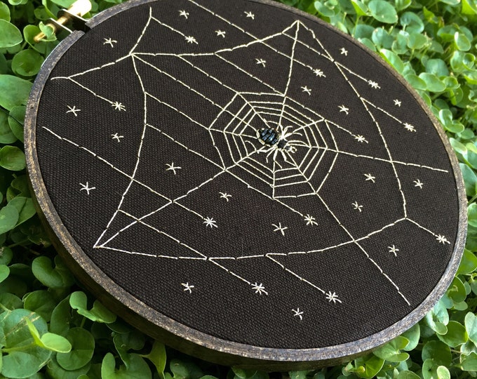 6 Embroidery Golden Spider Web - Etsy