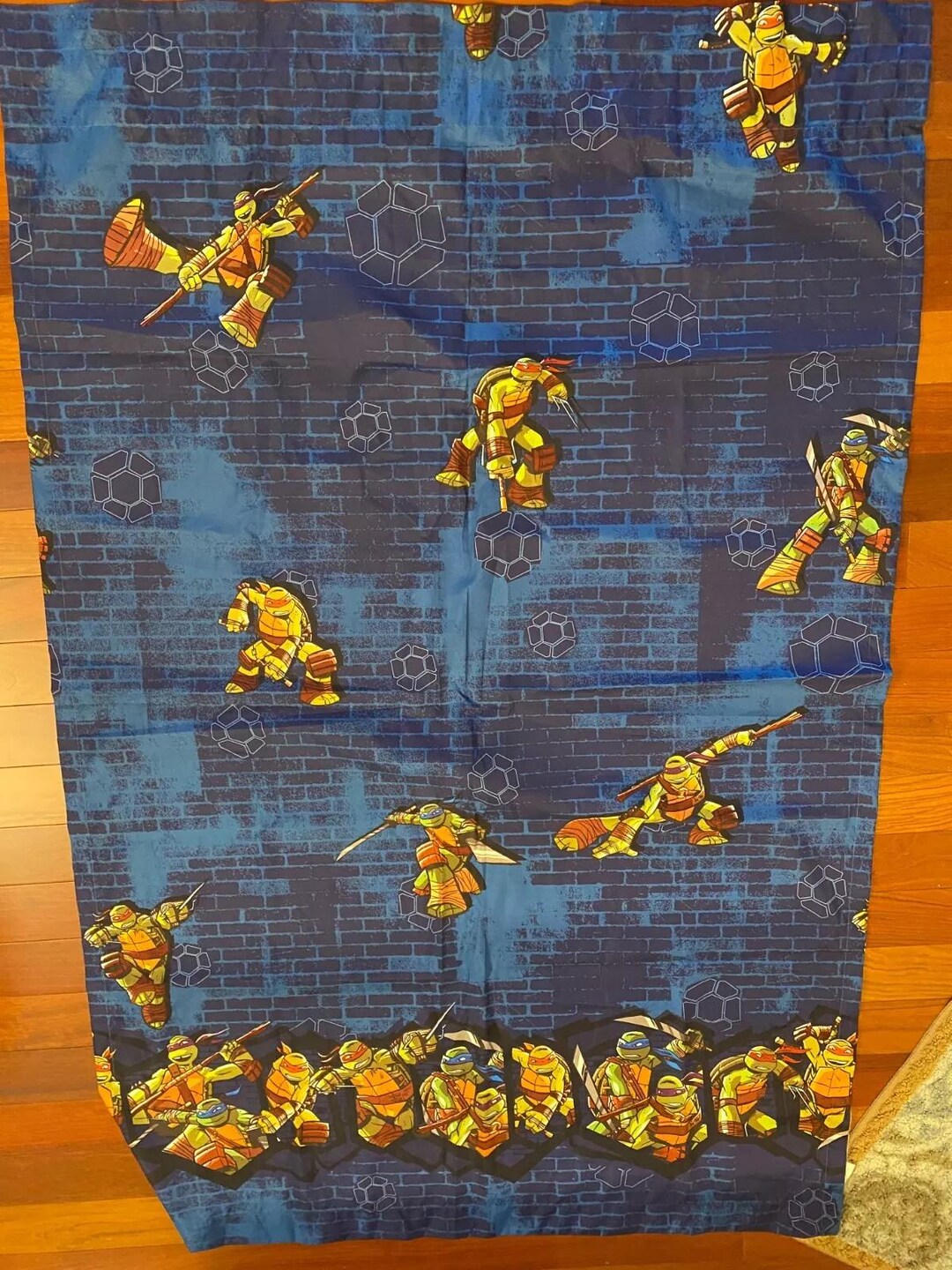 Teenage Mutant Ninja Turtles Tmnt Curtain 2 Panels 42 X 64 Rod Pocket ...