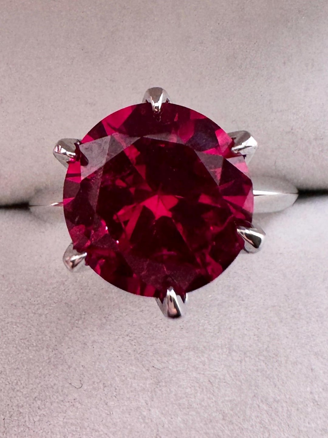 5 Carat Ruby Engagement Ring 925/18k, 14k, PT950 - Etsy
