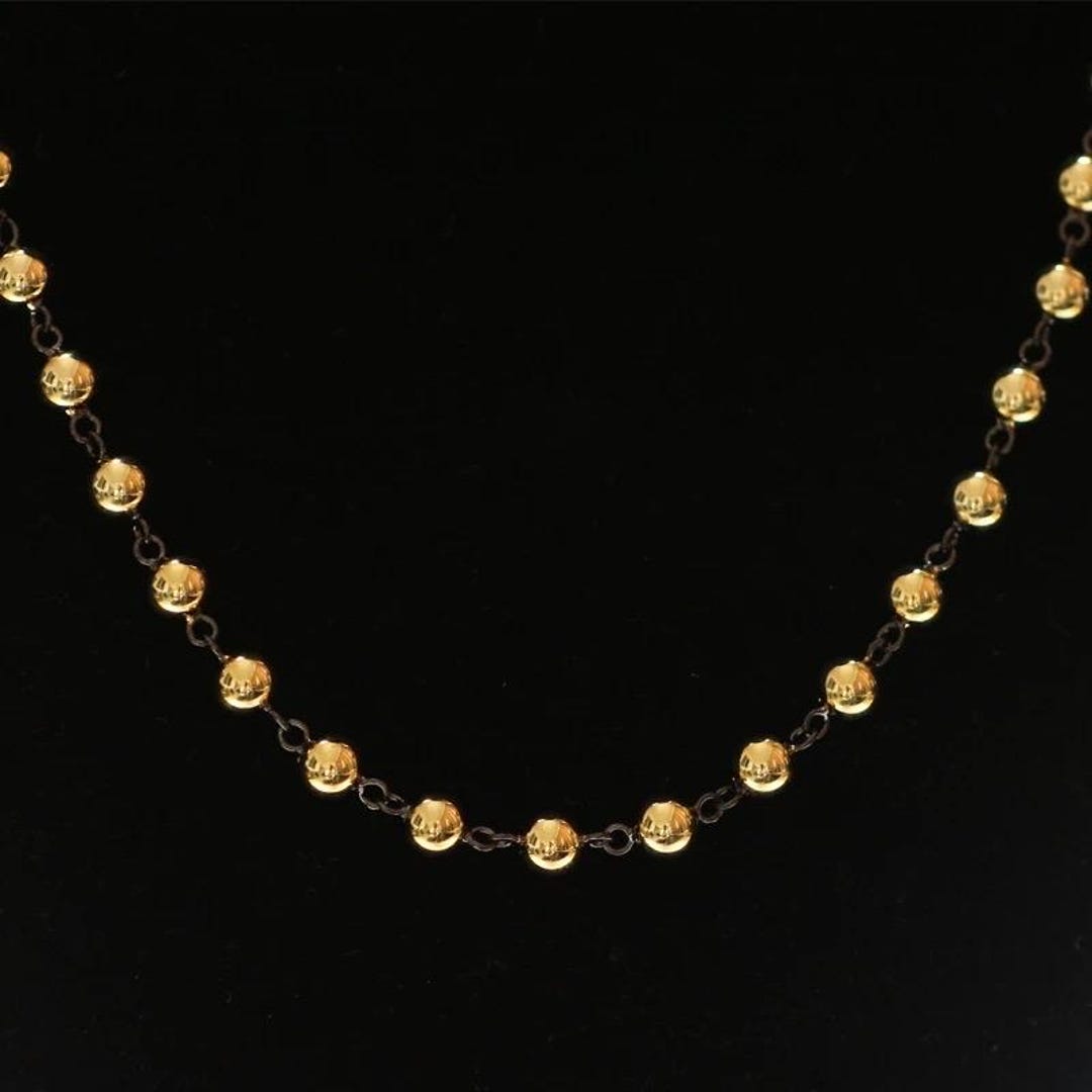 Gypsy Set Ball Bead Chain Necklace Handmade Unique Designed Silver ...