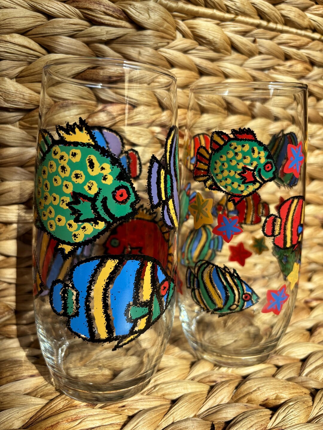 Vintage Libbey Tropical Fish Glasses - Etsy