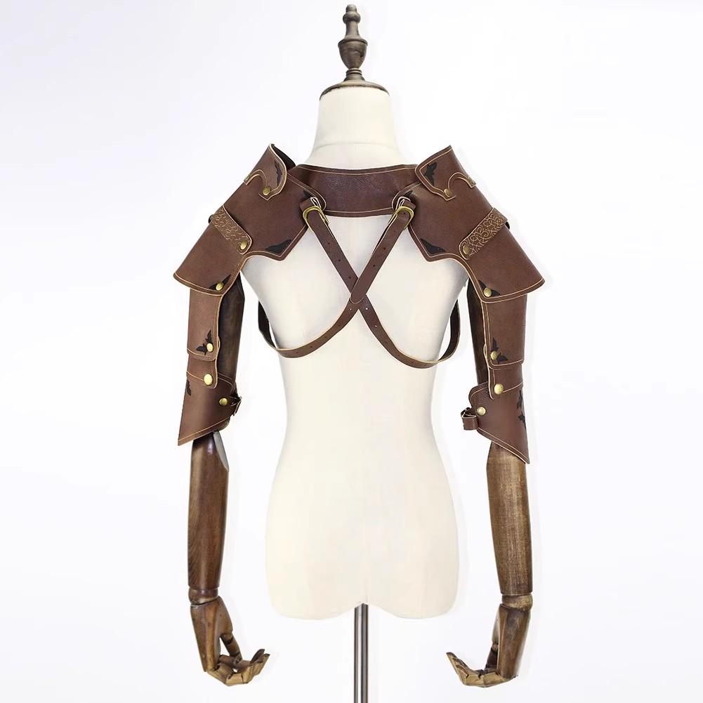 Elven Leather Armor Brown Leaf Armor Shoulders Inspired Armor ...