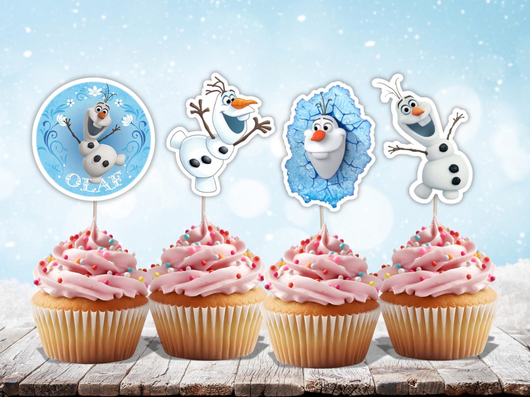 Olaf Frozen Cupcake Toppers, Digital Document, Instant Download, Frozen ...