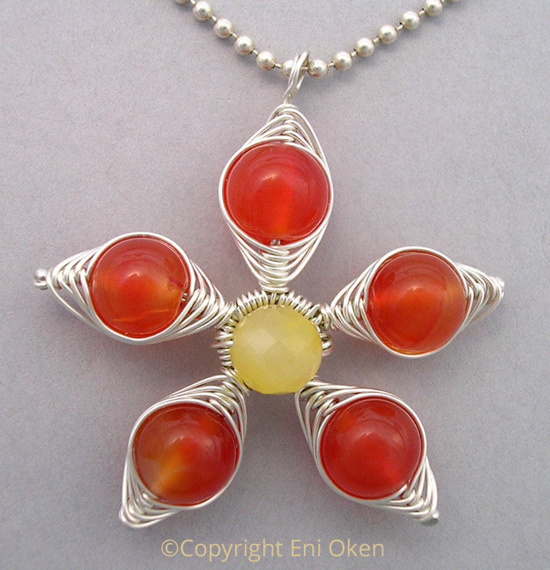 Herringbone Flower Pendant PDF Tutorial - Etsy