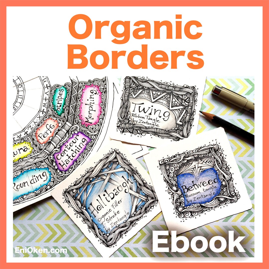 Organic Borders "video to Ebook" - Download PDF Tutorial Ebook - Etsy