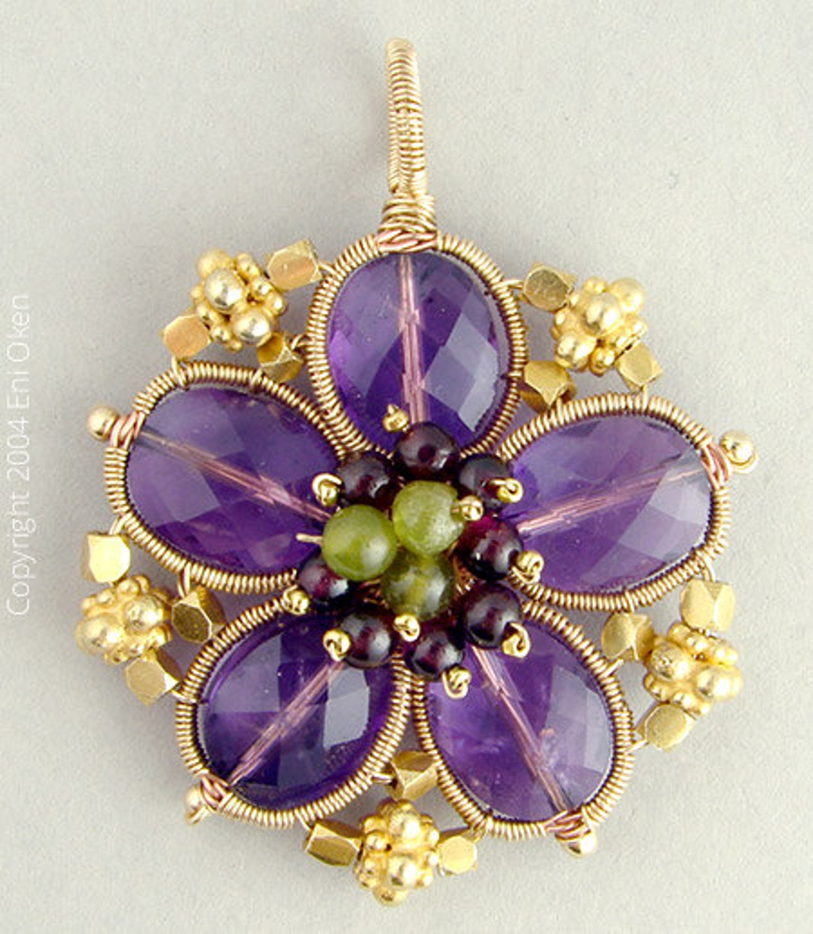 Gold and Purple Flower PDF Tutorial - Etsy