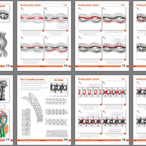 3D Tangle Shading Guide 02 - Download PDF Ebook Tutorial - Etsy