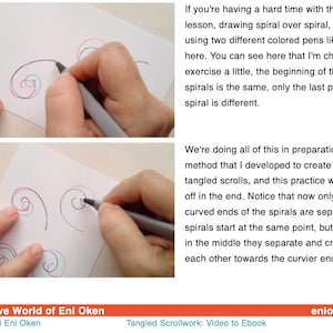 Tangled Scrollwork "video to Ebook" - Download PDF Tutorial Ebook - Etsy