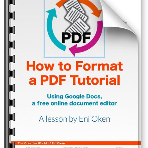 How to Format a PDF Tutorial Using Google Docs: an Ebook - Etsy