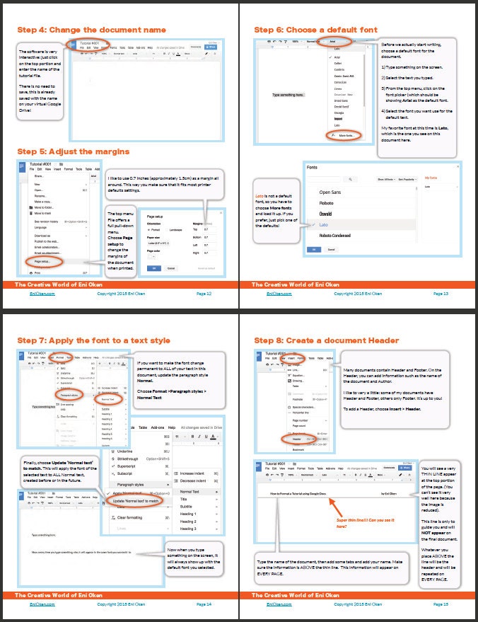 How to Format a PDF Tutorial Using Google Docs: an Ebook - Etsy