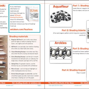 3D Tangle Shading Guide 02 - Download PDF Ebook Tutorial - Etsy