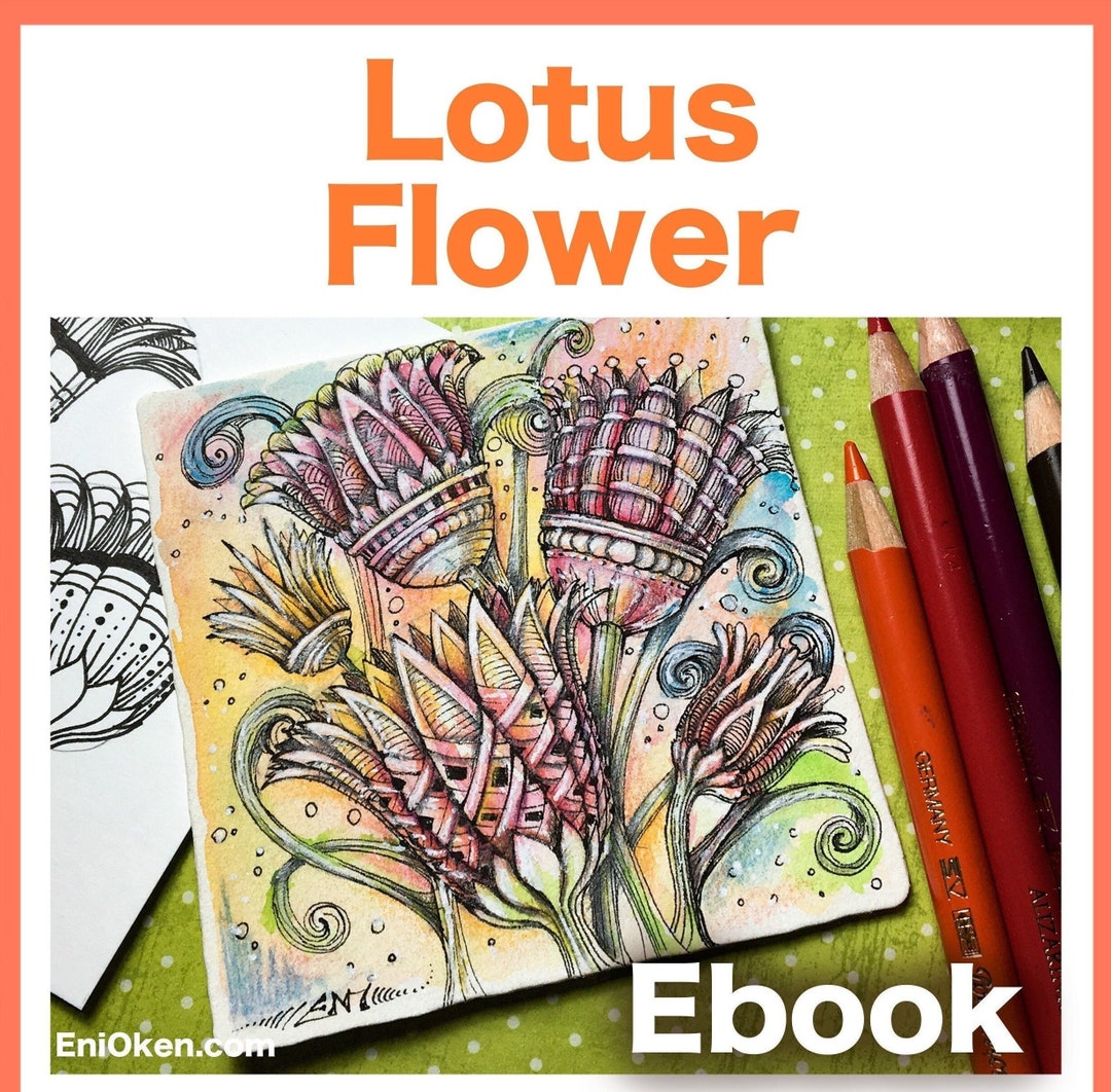 Lotus Flower "video to Ebook" - Download PDF Tutorial Ebook - Etsy