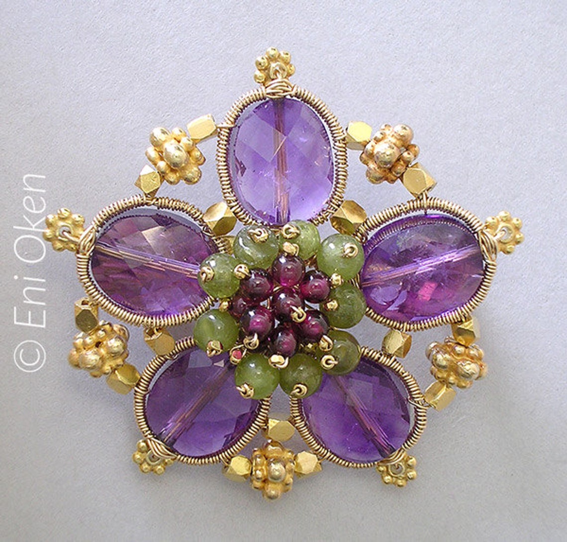 Gold and Purple Flower PDF Tutorial - Etsy