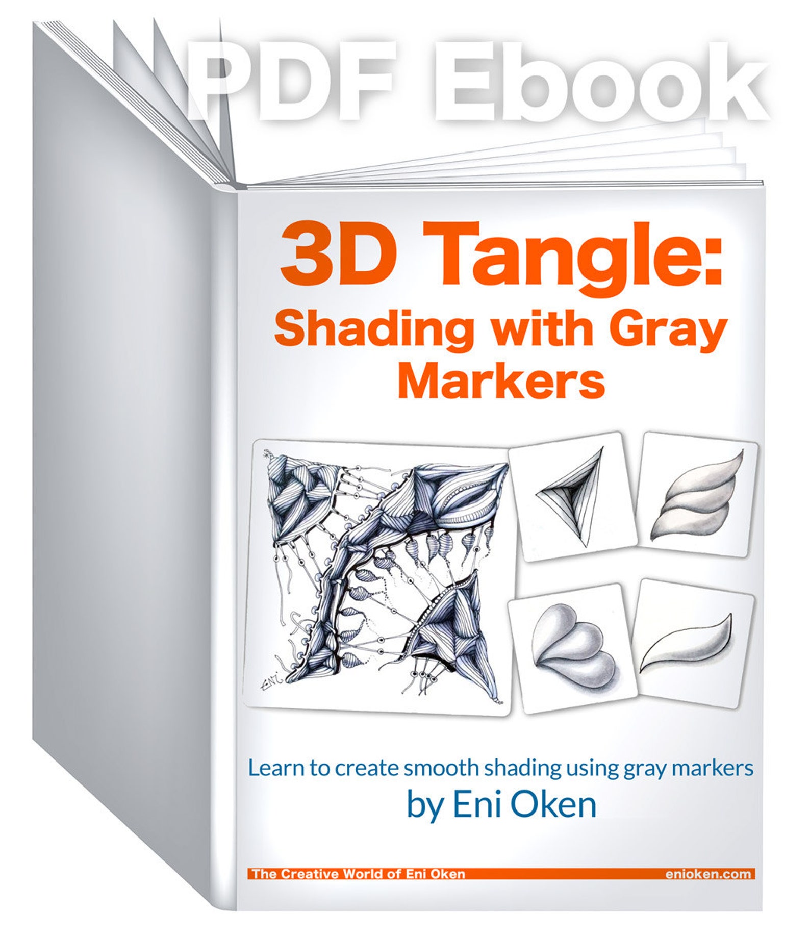 3D Tangle Shading With Gray Markers - Download PDF Tutorial Ebook - Etsy UK