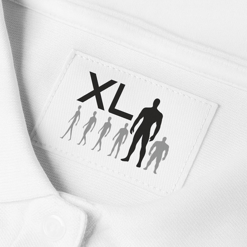 Printable Clothing Size Labels – Men's & Women's XS-XXL (svg, Png, Pdf ...