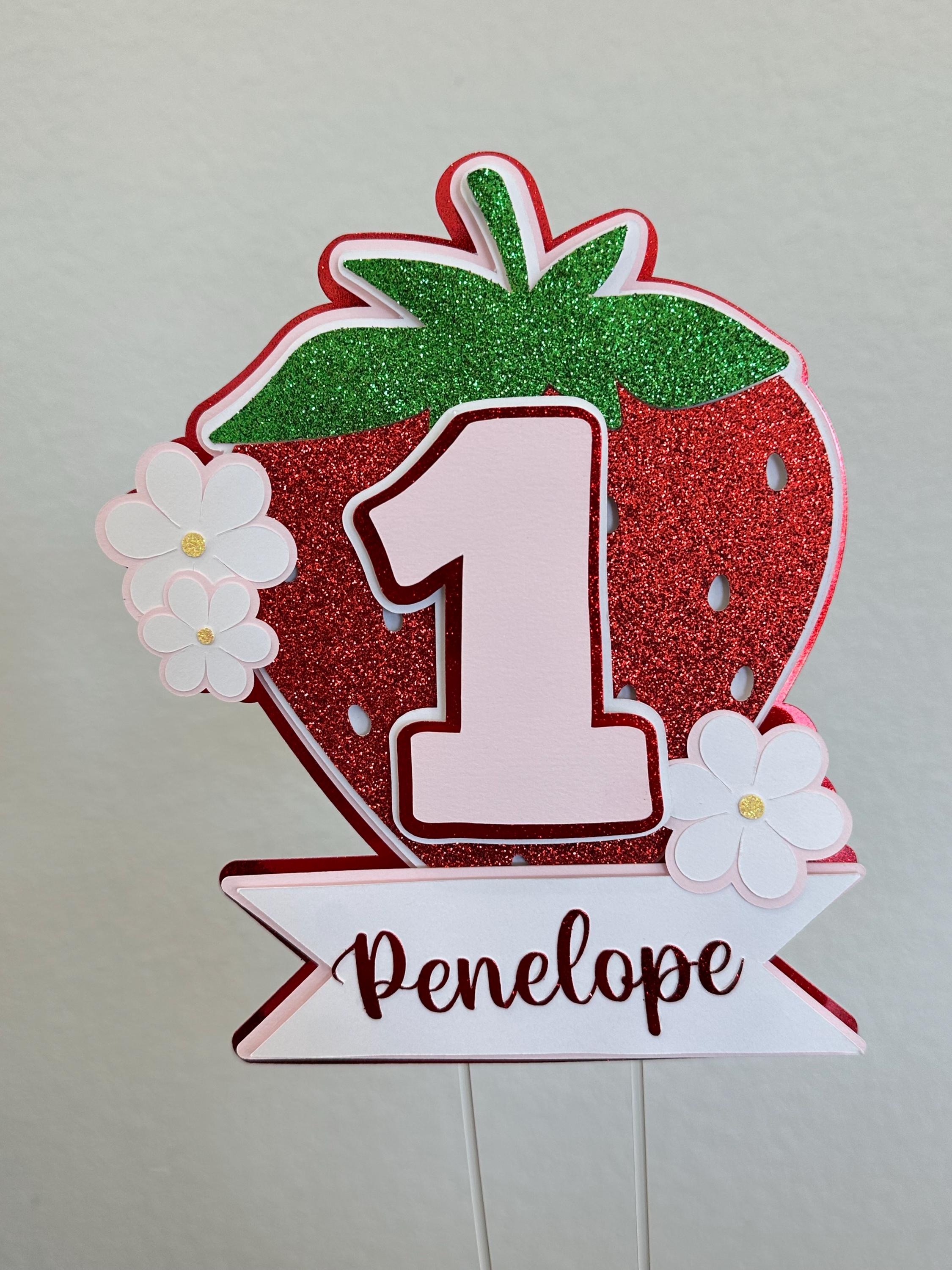 Berry 1st Birthday Cake Topper - Etsy
