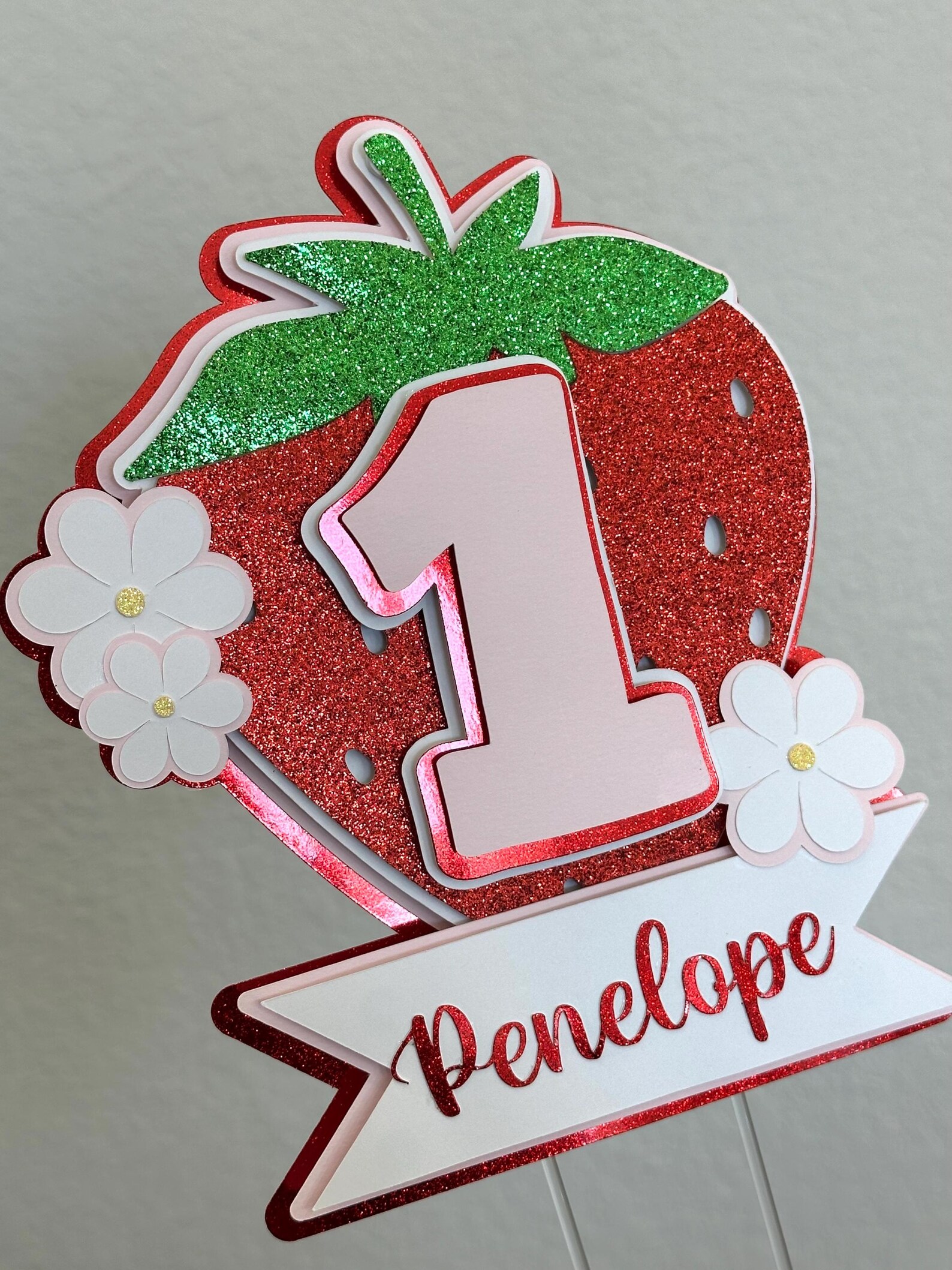 Berry 1st Birthday Cake Topper - Etsy