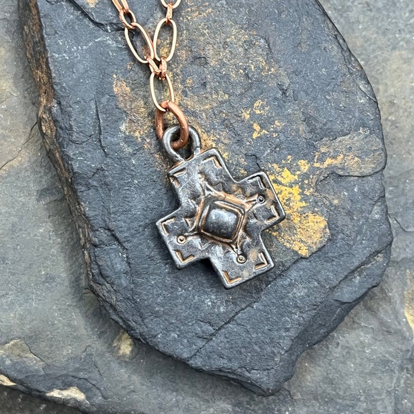 Chunky Cross Necklace - Etsy