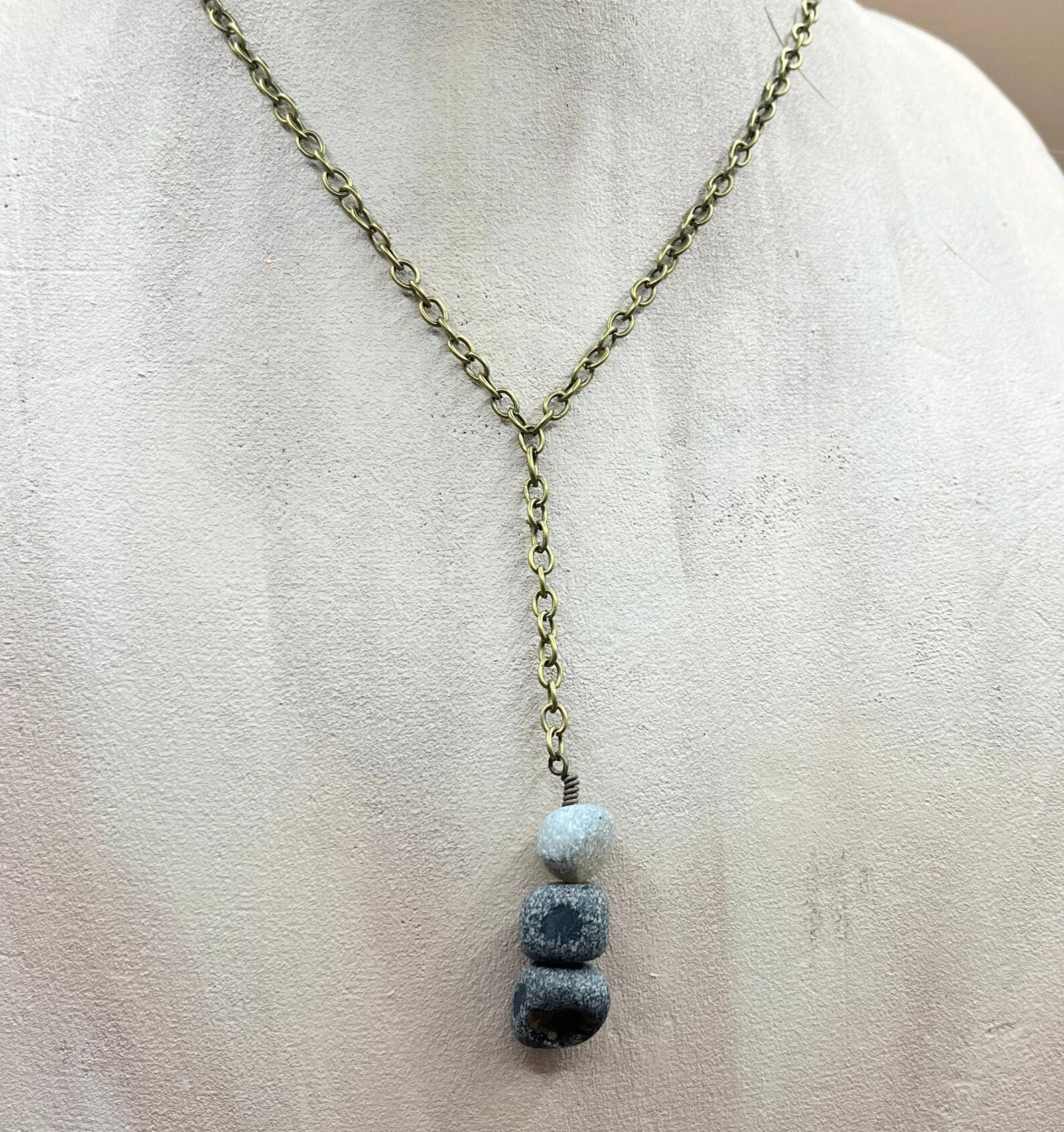 Stone Carn, Pendants, Y Necklace, Natural Rock, Scottish Gaelic, Boho ...