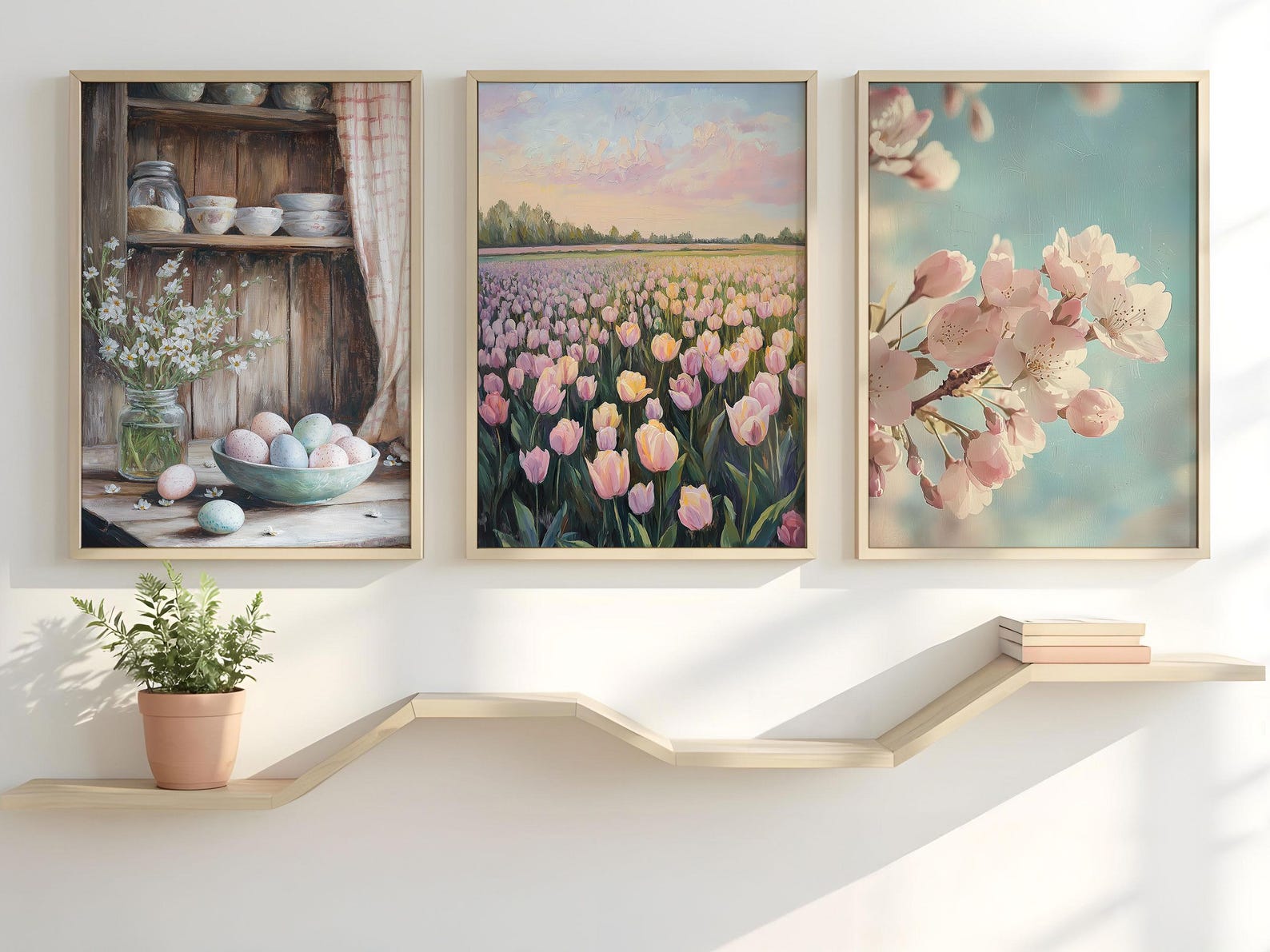 150 Spring Wall Art Bundle, Vintage Wildflower Farmhouse Prints, Mega ...