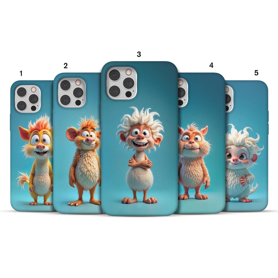 Playful Monsters on Sky Blue Background – Stylish Protective Cover for ...
