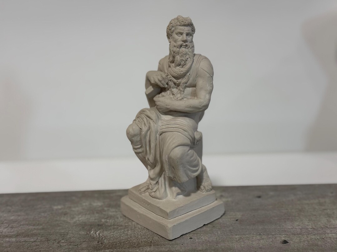 Michelangelo Moses Statue in Alabaster – Handmade San Pietro Sculpture ...