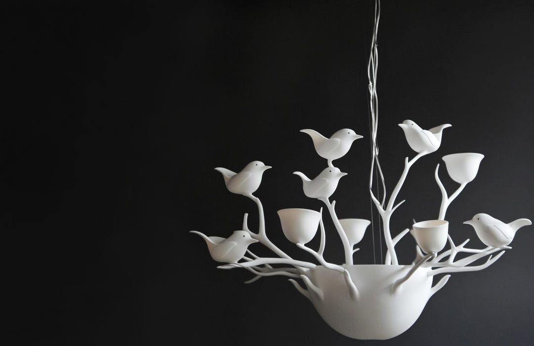 Plaster Bird Pendant Light - Etsy