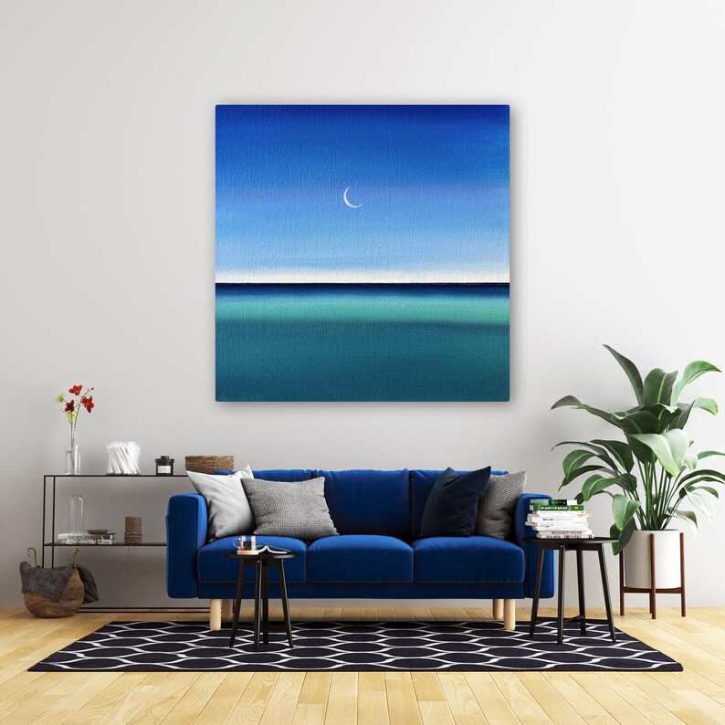Gradient Oil & Acrylic Paintings, Modern Wall Art, Abstract Ombre Art ...