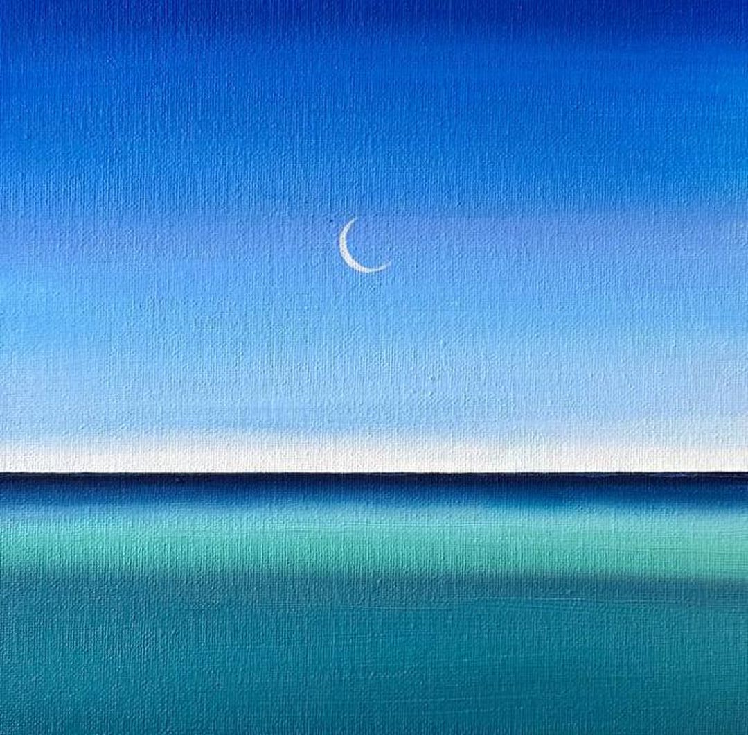 Gradient Oil & Acrylic Paintings, Modern Wall Art, Abstract Ombre Art ...
