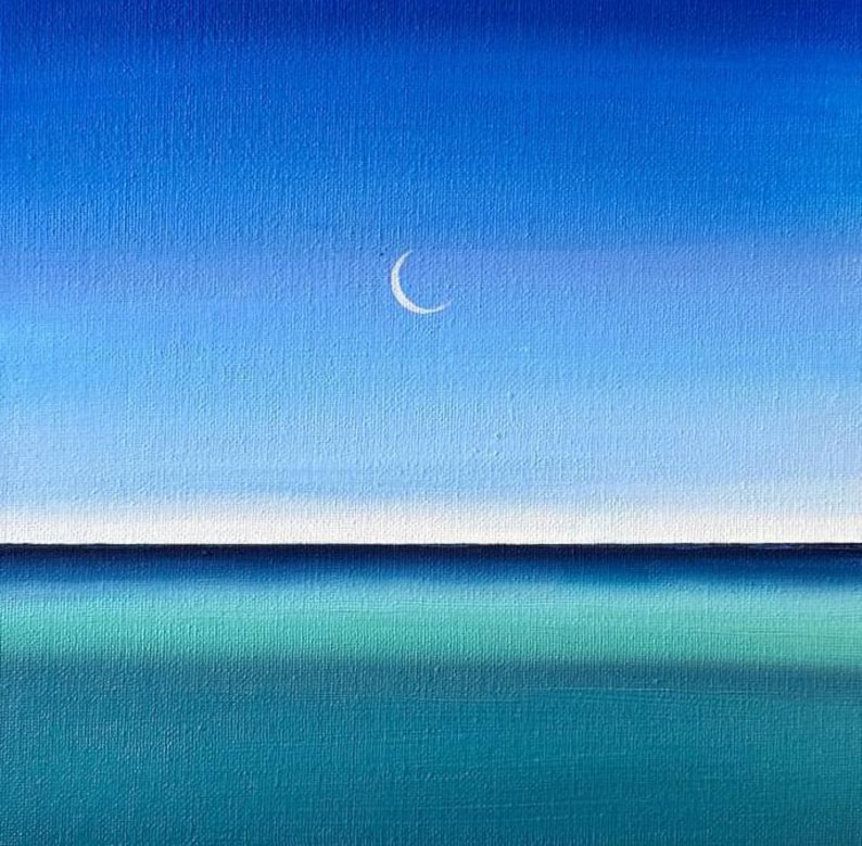 Gradient Oil & Acrylic Paintings, Modern Wall Art, Abstract Ombre Art ...