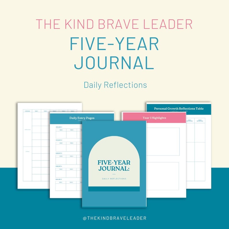 Editable and Printable Five-year Journal | Daily Reflections PDF ...