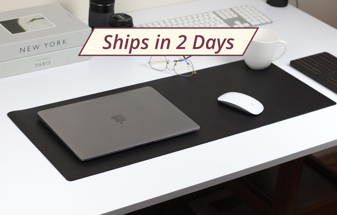 Leather Desk Mat, Custom Leather Desk Pad, Large Leather Mousepad ...