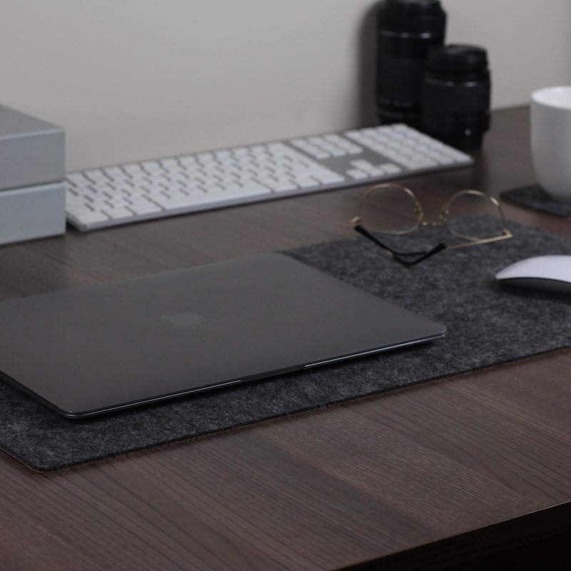 Grey Desk Mat - Etsy