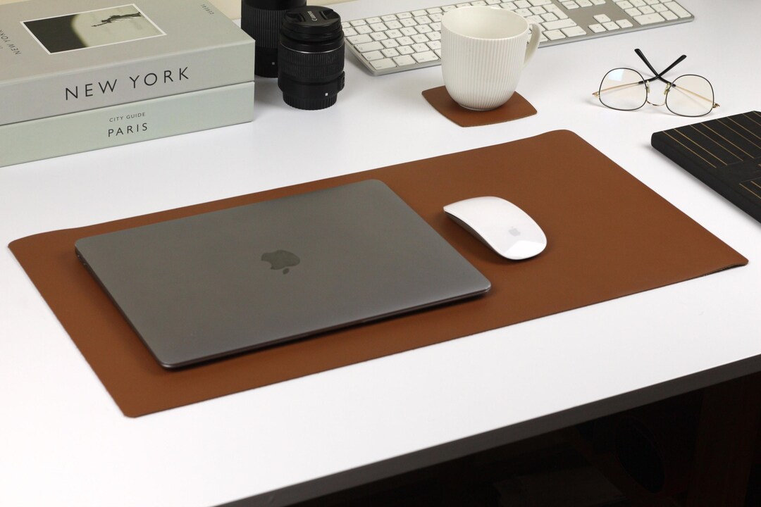 Custom Leather Desk Pad, Large Leather Mousepad ,leather Desk Mat, Gift ...