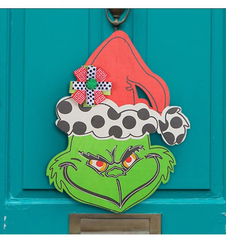 The Grinch Door Sign Grinchmas the Grinch Wall Sign the Grinch ...