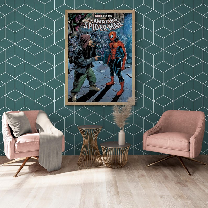 Eminem VS Spider Man Poster, Eminem VS Spider Man Print, Spider Man ...