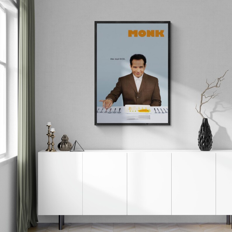 Monk Poster, Monk Decor, Monk Print, Monk Art, Monk Gift, Monk TV ...