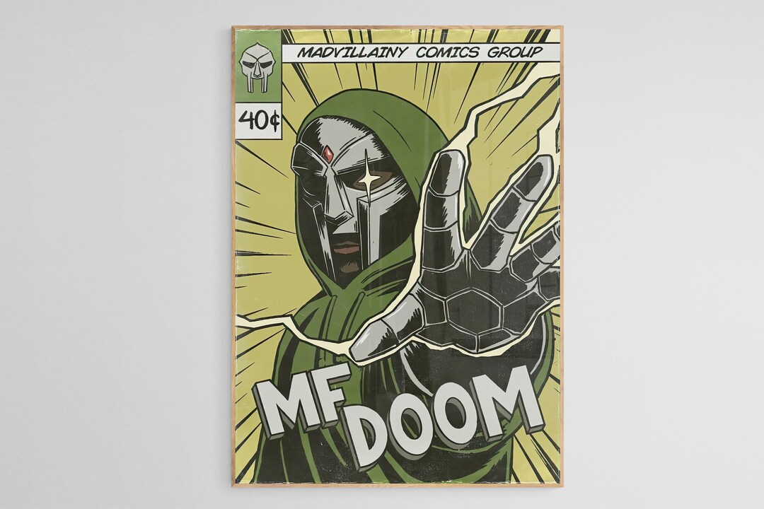 MF Doom Poster, MF Doom Print, MF Doom Decor, Music Poster, Hip Hop ...
