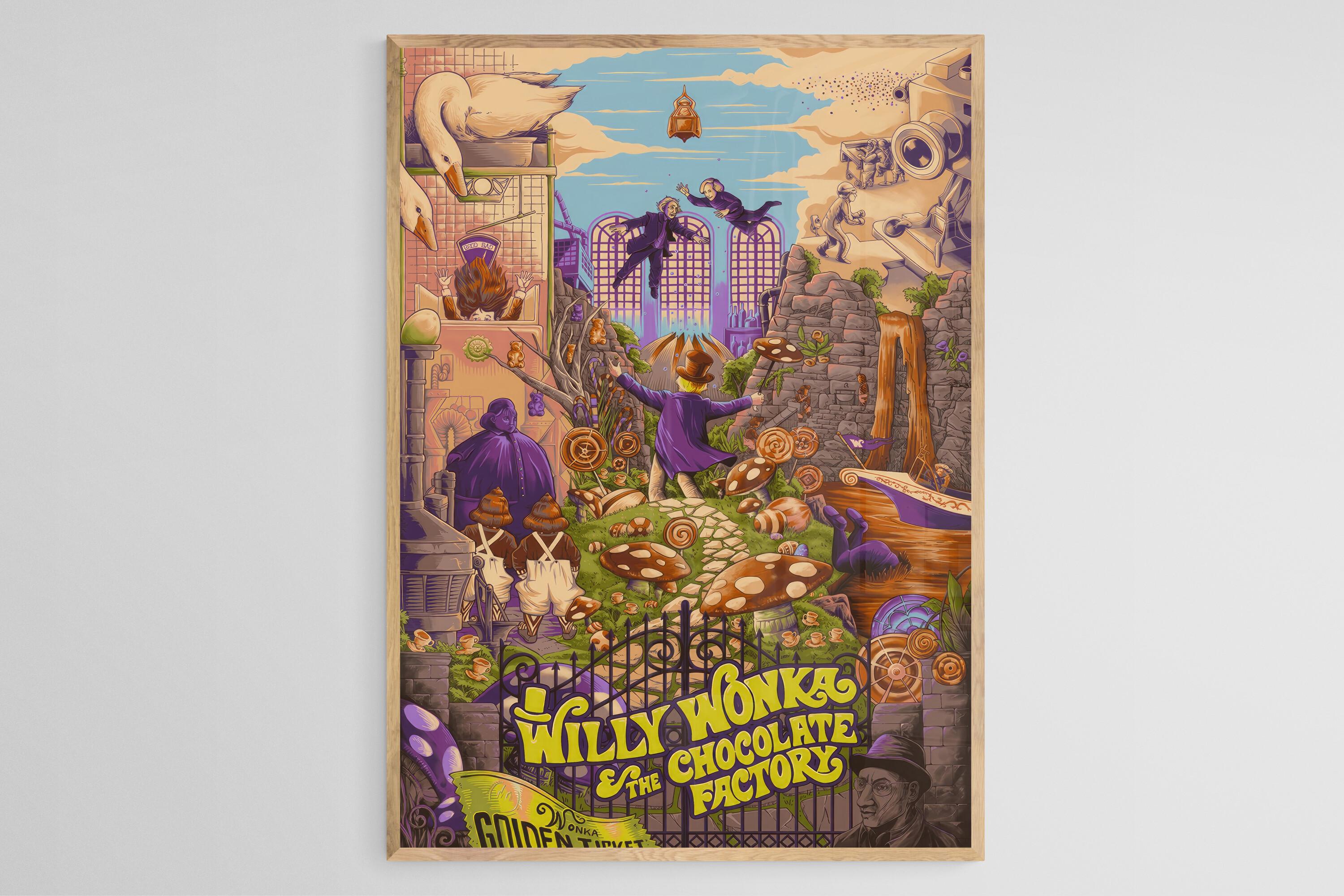Willy Wonka Poster, Willy Wonka Decor, Willy Wonka Print, Digital Print ...