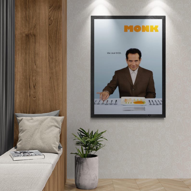 Monk Poster, Monk Decor, Monk Print, Monk Art, Monk Gift, Monk TV ...