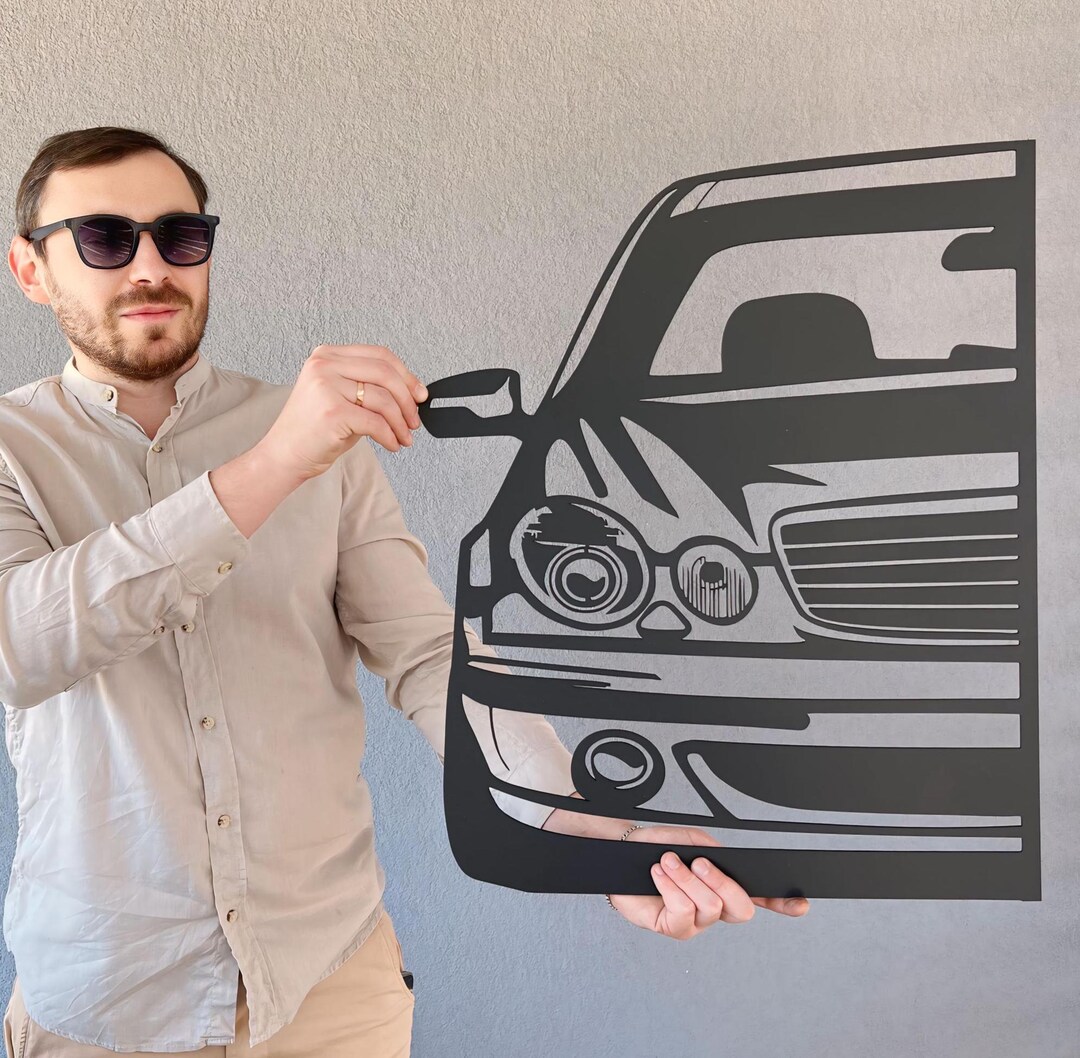 Painting Mercedes-benz W211, Painting Mercedes W211, W211, Wooden Wall ...