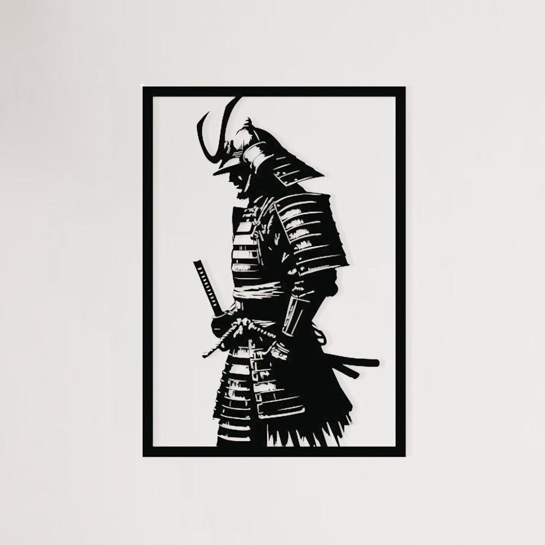 Samurai, Samurai Wooden Wall Decor, Samurai Wooden Wall Art, Samurai ...