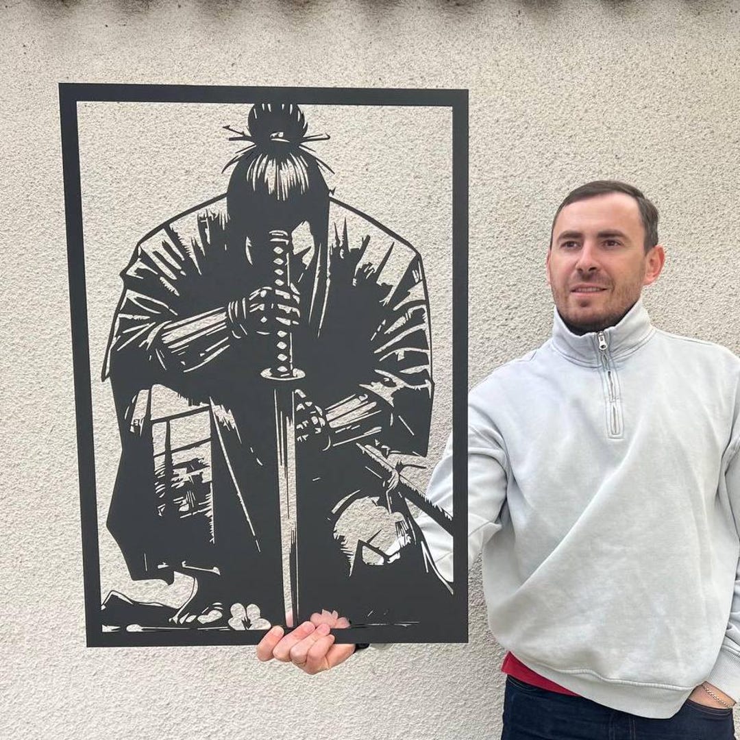 Samurai, Samurai Wooden Wall Decor, Samurai Wooden Wall Art, Samurai ...