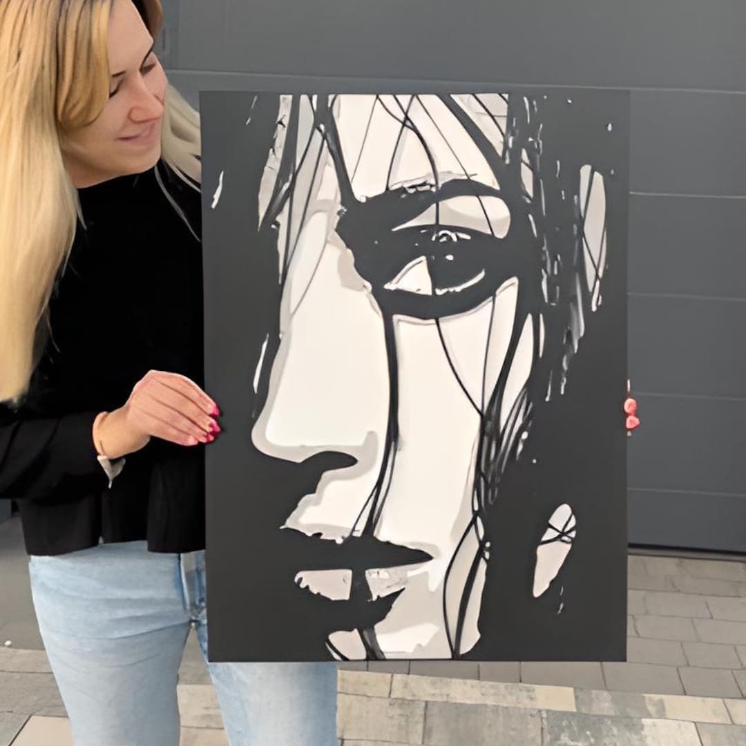 Multi-layered Painting, Girl Multi-layered, Girl, Multi-layered Wooden ...